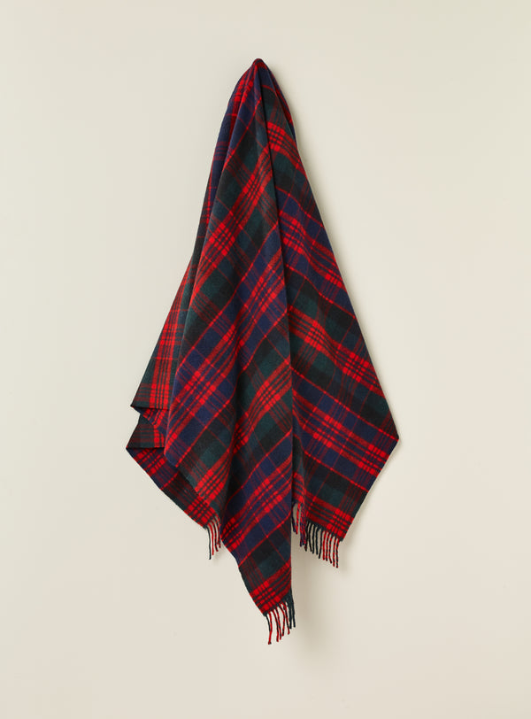 Tartan Plaid- Merino Lambswool Throw Blanket- Clan MacDonald Tartan-Ma