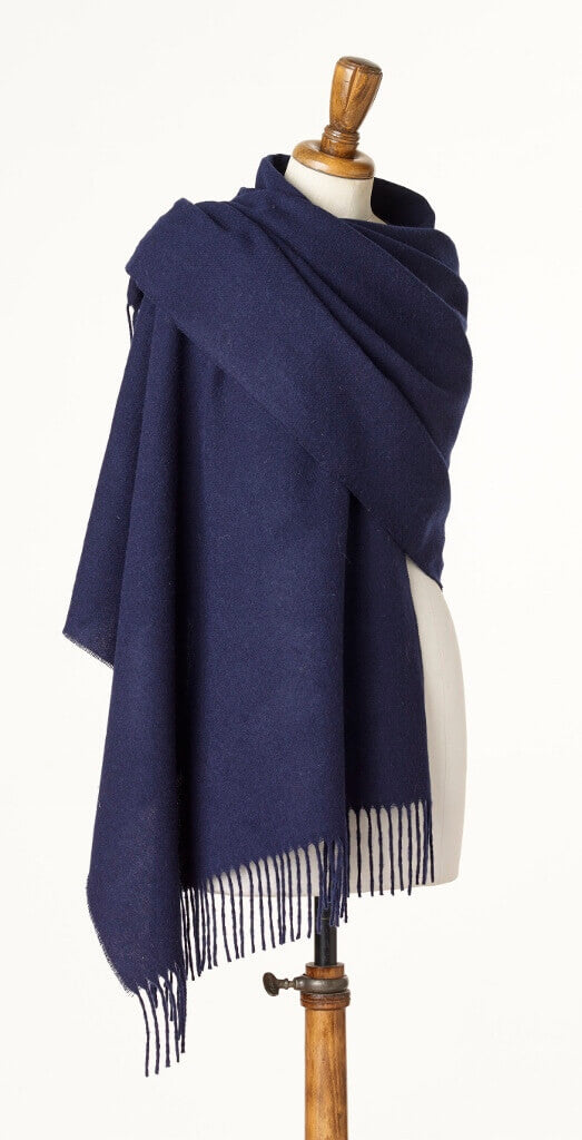Blanket Scarf - Shawl - Stole - Wrap - Plain Luxury Navy